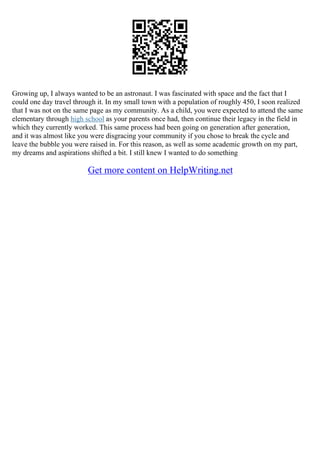 Essay On Astronaut | PDF