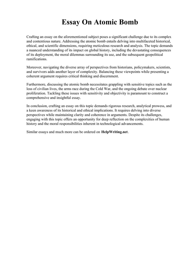 Essay On Atomic Bomb.pdf