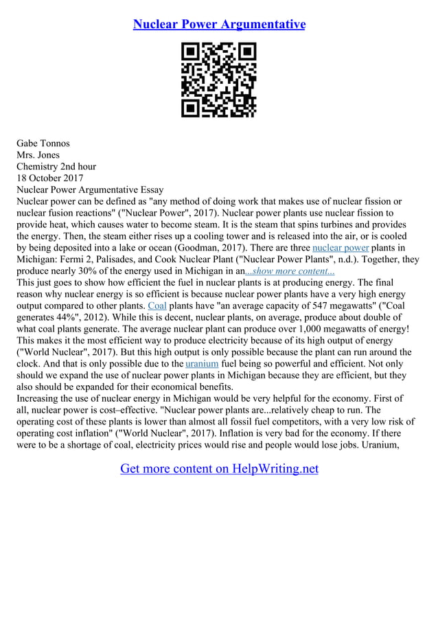 Essay On Atomic Energy | PDF