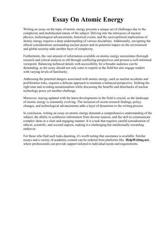 Essay On Atomic Energy.pdf