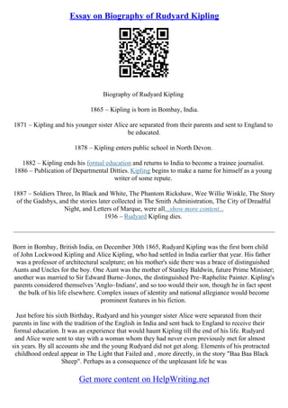 essay on biography.pdfEssay On Biography | PDF