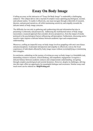Essay On Body Image.pdf