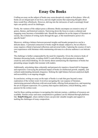 Essay On Books.pdf