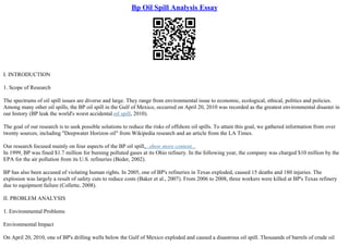 Essay On Bp Oil Spill | PPT