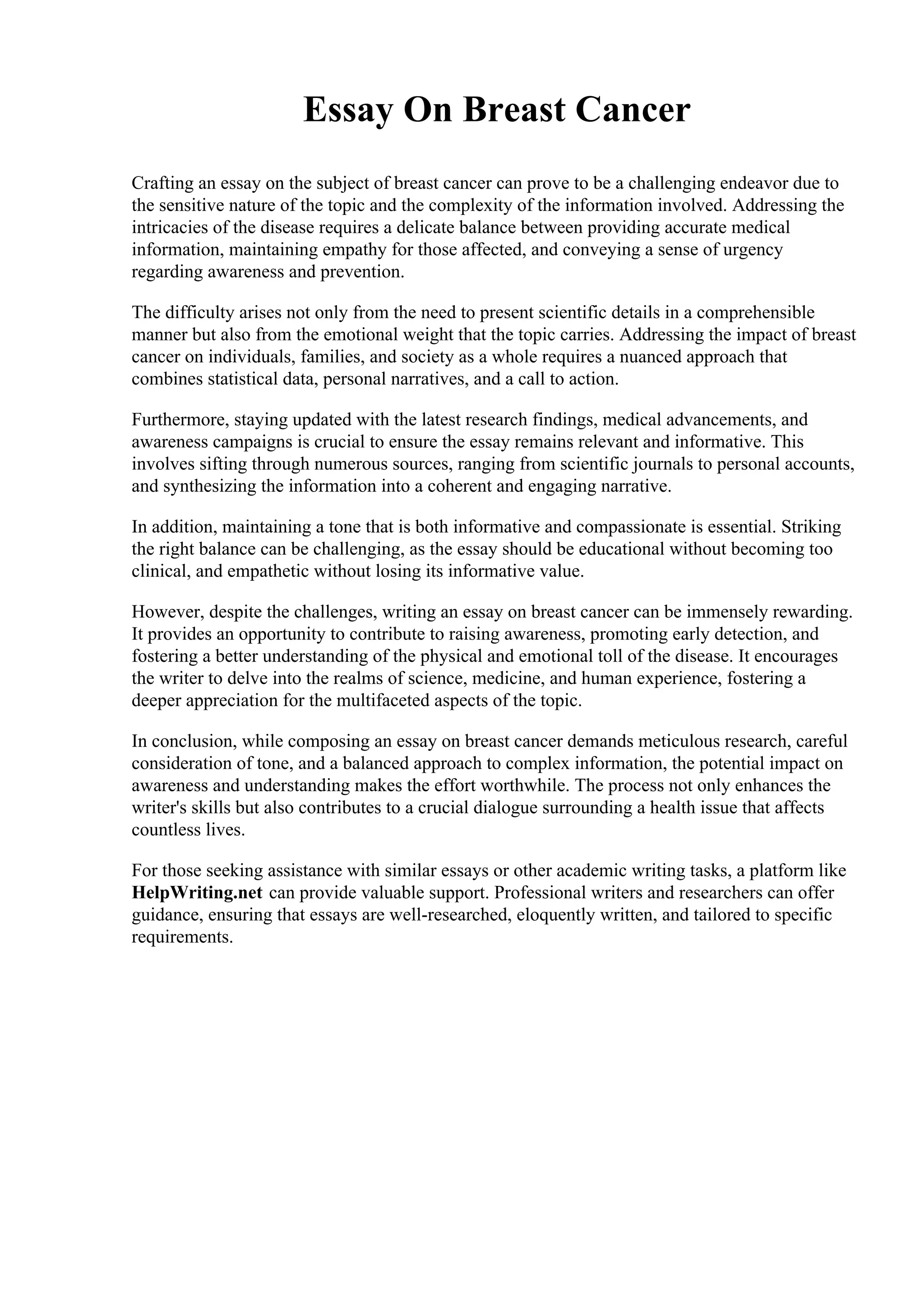 Essay On Breast Cancer.pdf