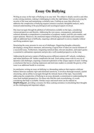 Essay On Bullying.pdf