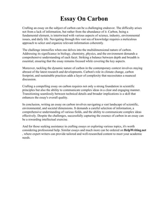 Essay On Carbon.pdf