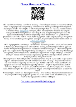 Essay On Change Management | PDF