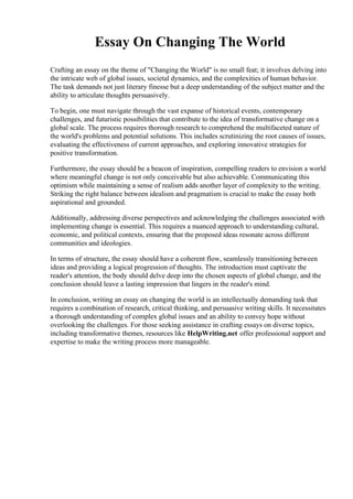 Essay On Changing The World.pdf