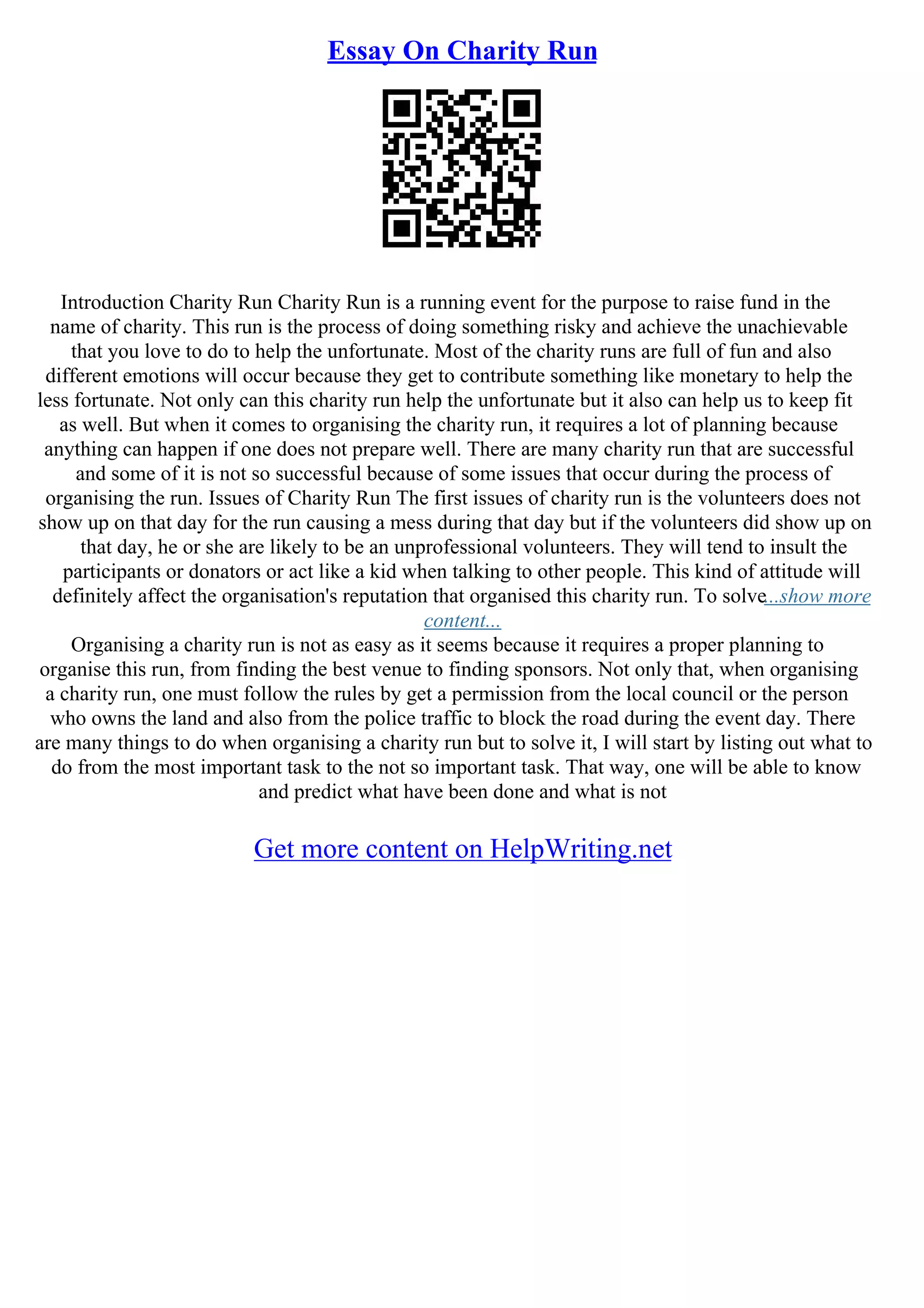 Essay On Charity | PDF