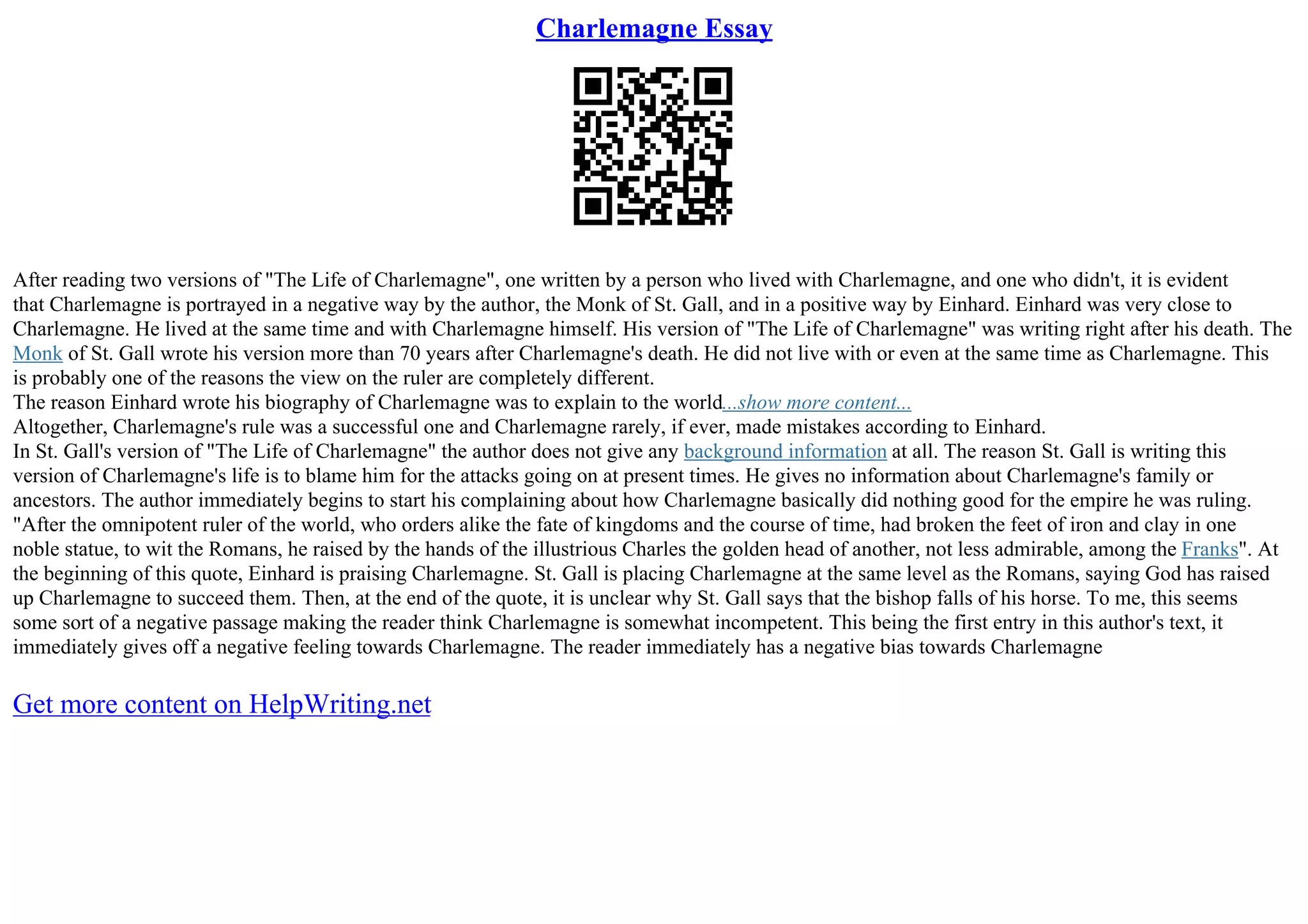 Essay On Charlemagne | PPT