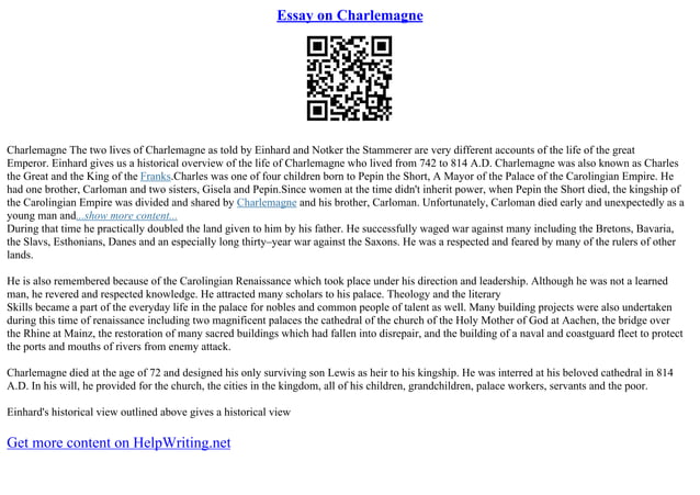Essay On Charlemagne | PPT
