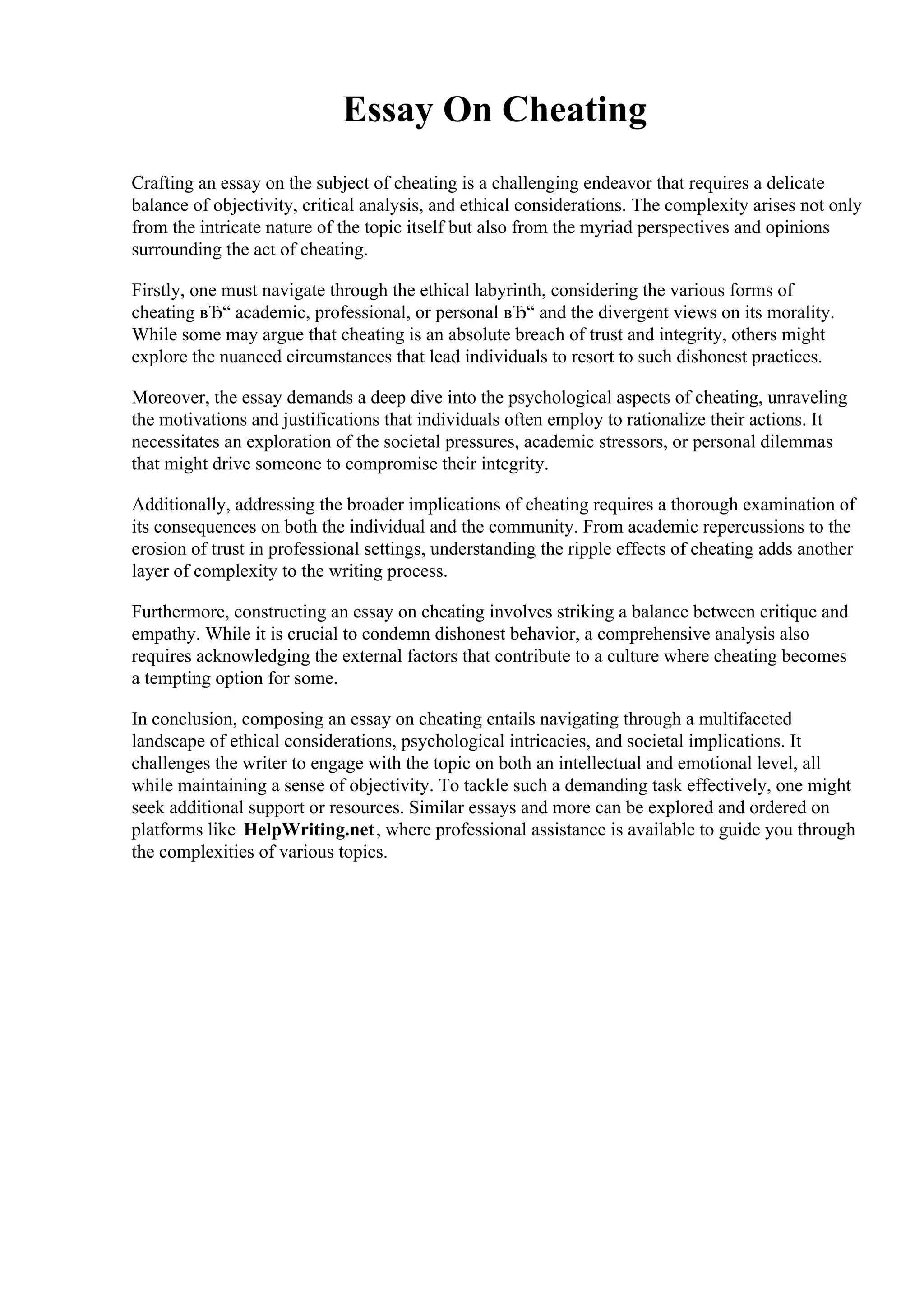 Essay On Cheating.pdf