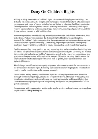 Essay On Children Rights.pdf