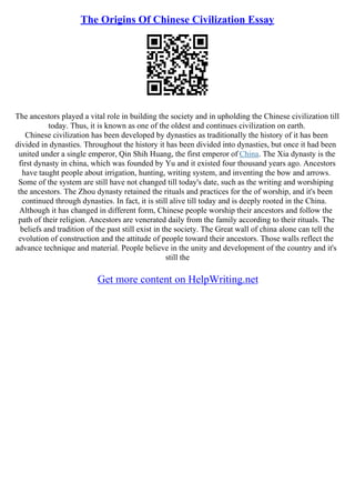Essay On Chinese Culture | PDF