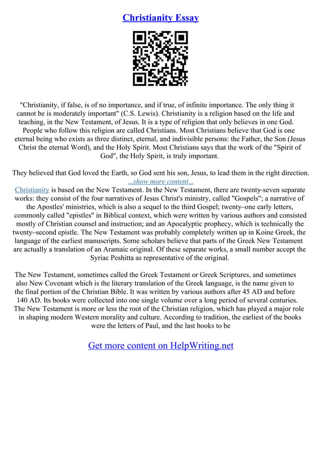 Essay On Christianity | PDF
