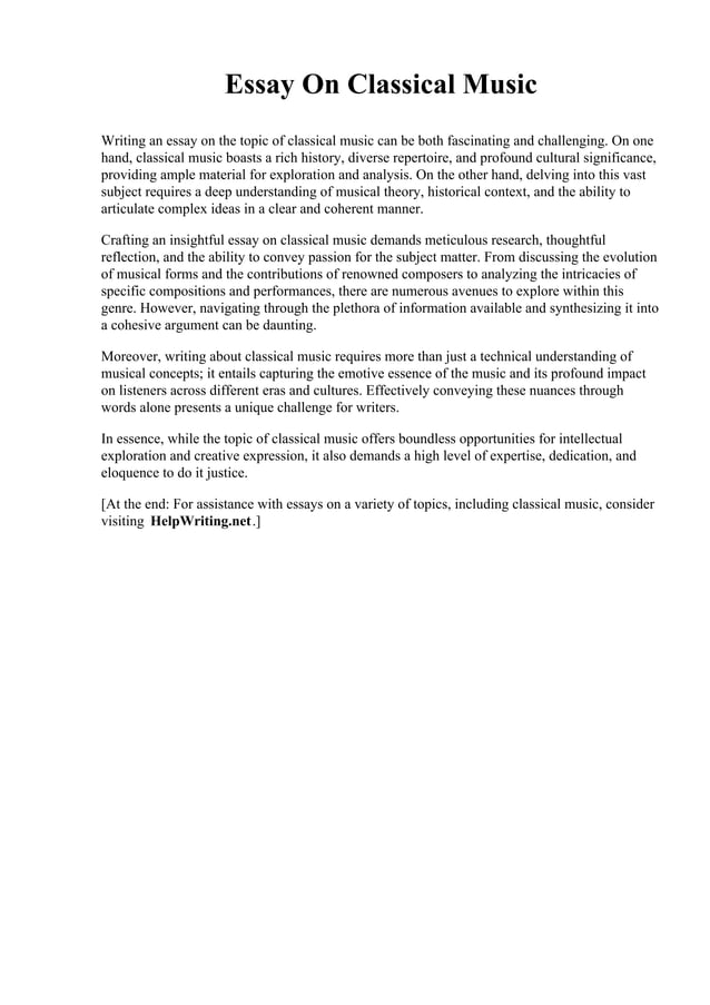 Essay On Classical Music.pdf
