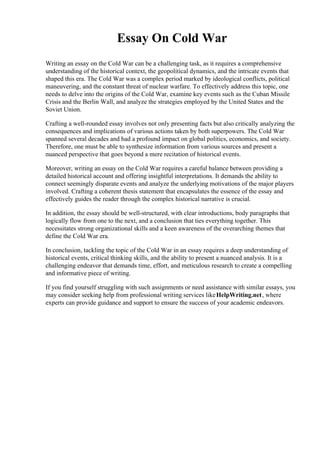 Essay On Cold War.pdf