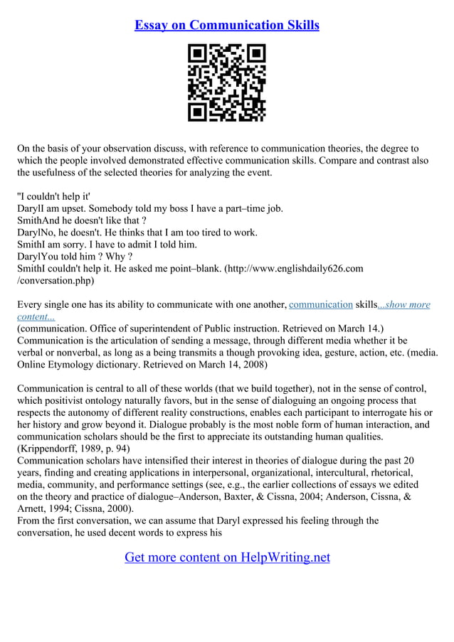 Essay On Communication | PDF