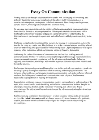 Essay On Communication.pdf
