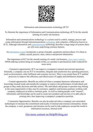 Essay On Communication Technology | PDF | Social Networking | Internet