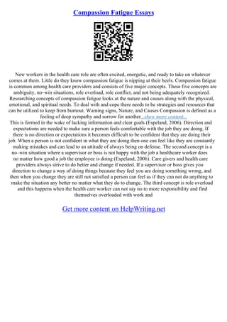 Essay On Compassion | PDF