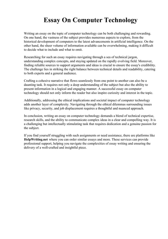 Essay On Computer Technology.pdf