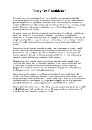Essay On Confidence.pdf