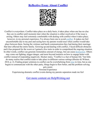 Essay On Conflict | PDF