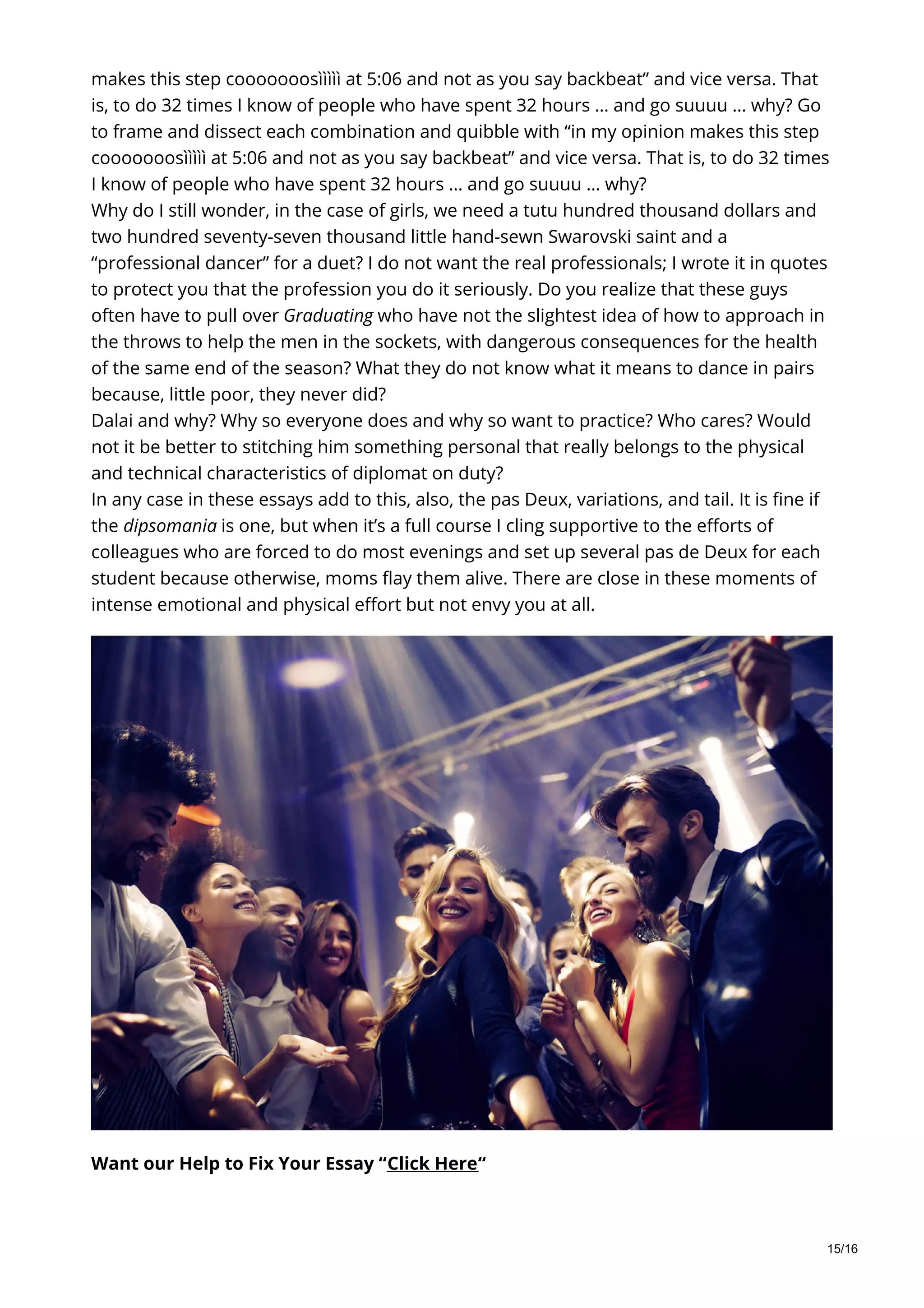 Essay on dancing creativesavantz.com