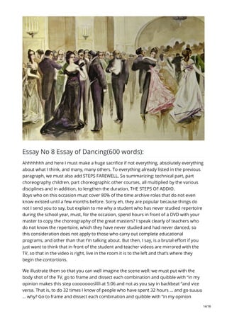 Essay on dancing creativesavantz.com