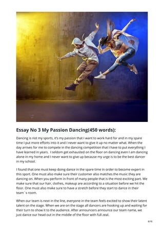 Essay on dancing creativesavantz.com