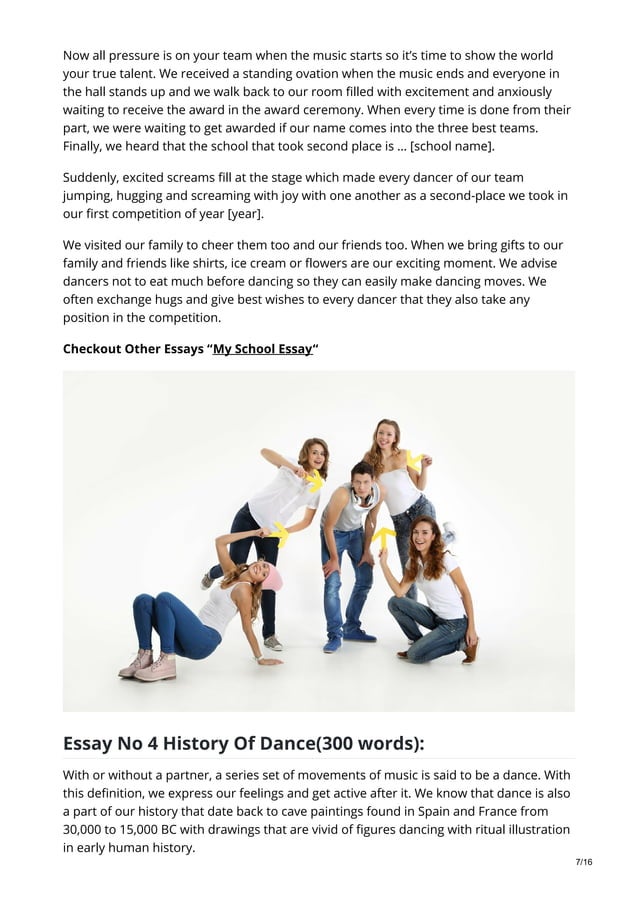 Essay on dancing creativesavantz.com