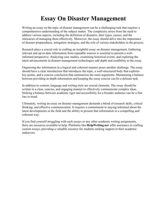 Essay On Disaster Management.pdf