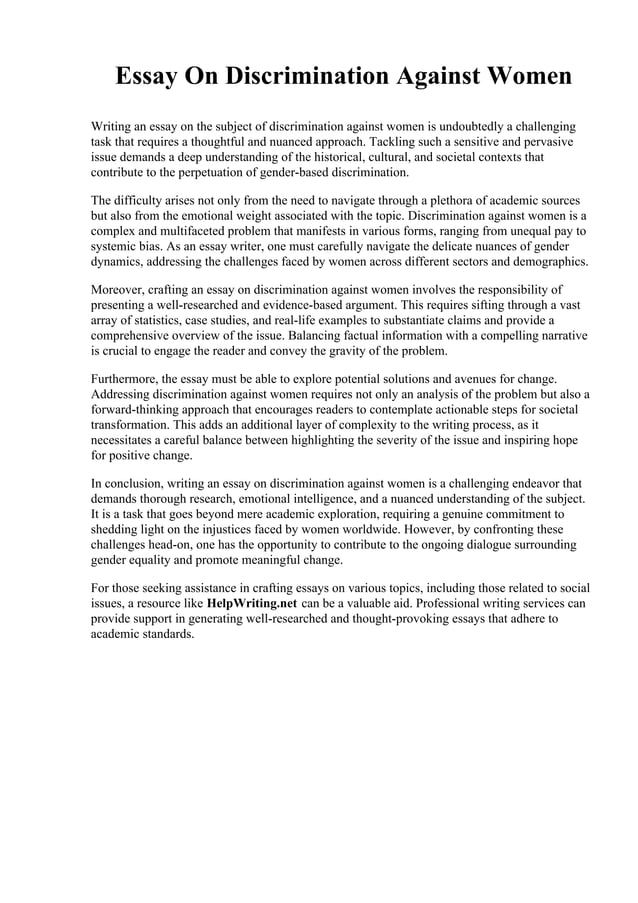 Essay On Discrimination Against Women.pdf