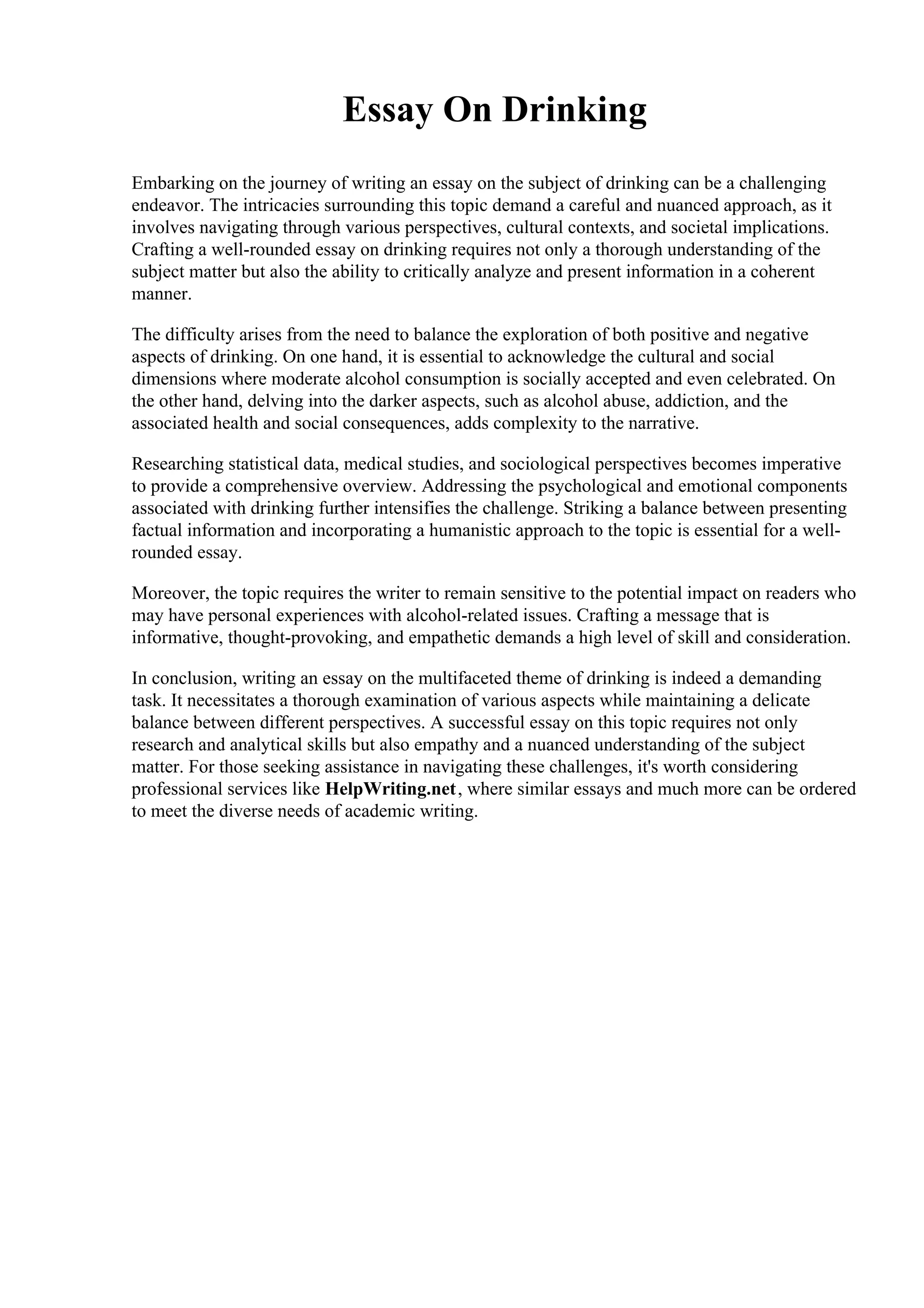 Essay On Drinking.pdf