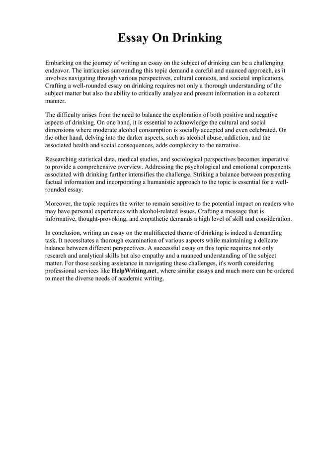 Essay On Drinking.pdf