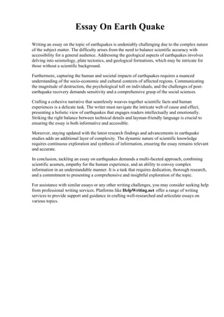 Essay On Earth Quake.pdf