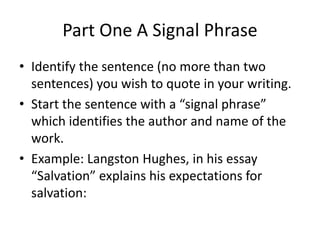 Citing a Quotation and Documentation-2 | PPT
