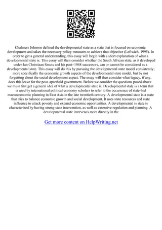 Essay On Economic Development | PDF | Environment | Science