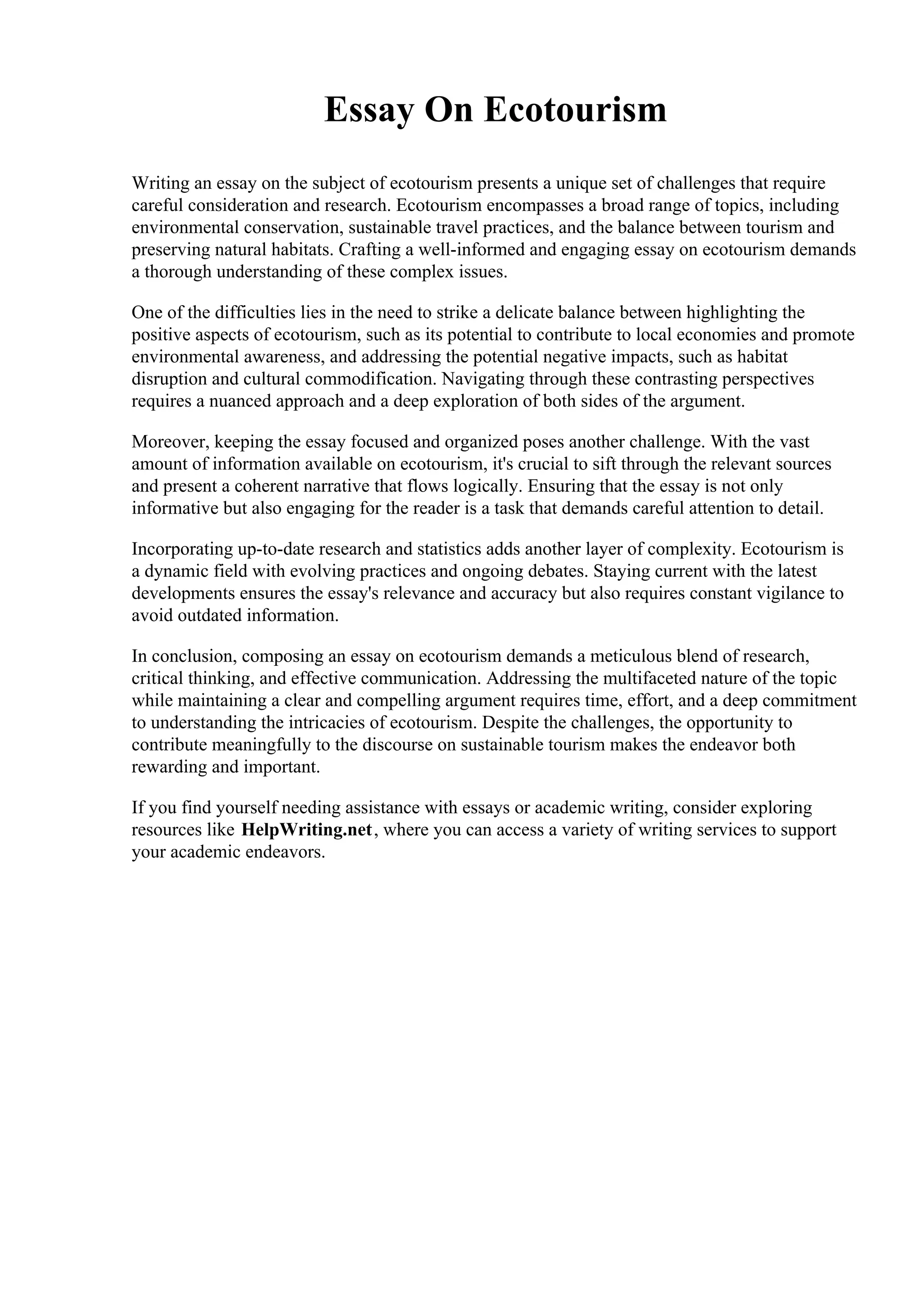Essay On Ecotourism.pdf