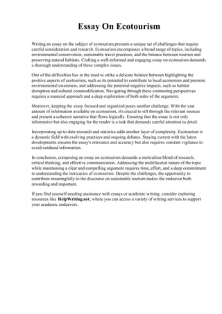 Essay On Ecotourism.pdf