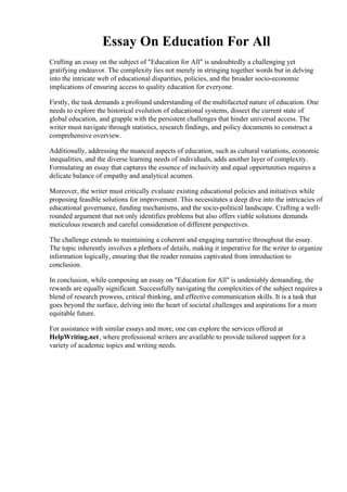 Essay On Education For All.pdf
