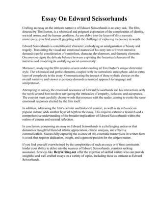 Essay On Edward Scissorhands.pdf