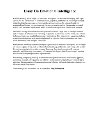 Essay On Emotional Intelligence.pdf