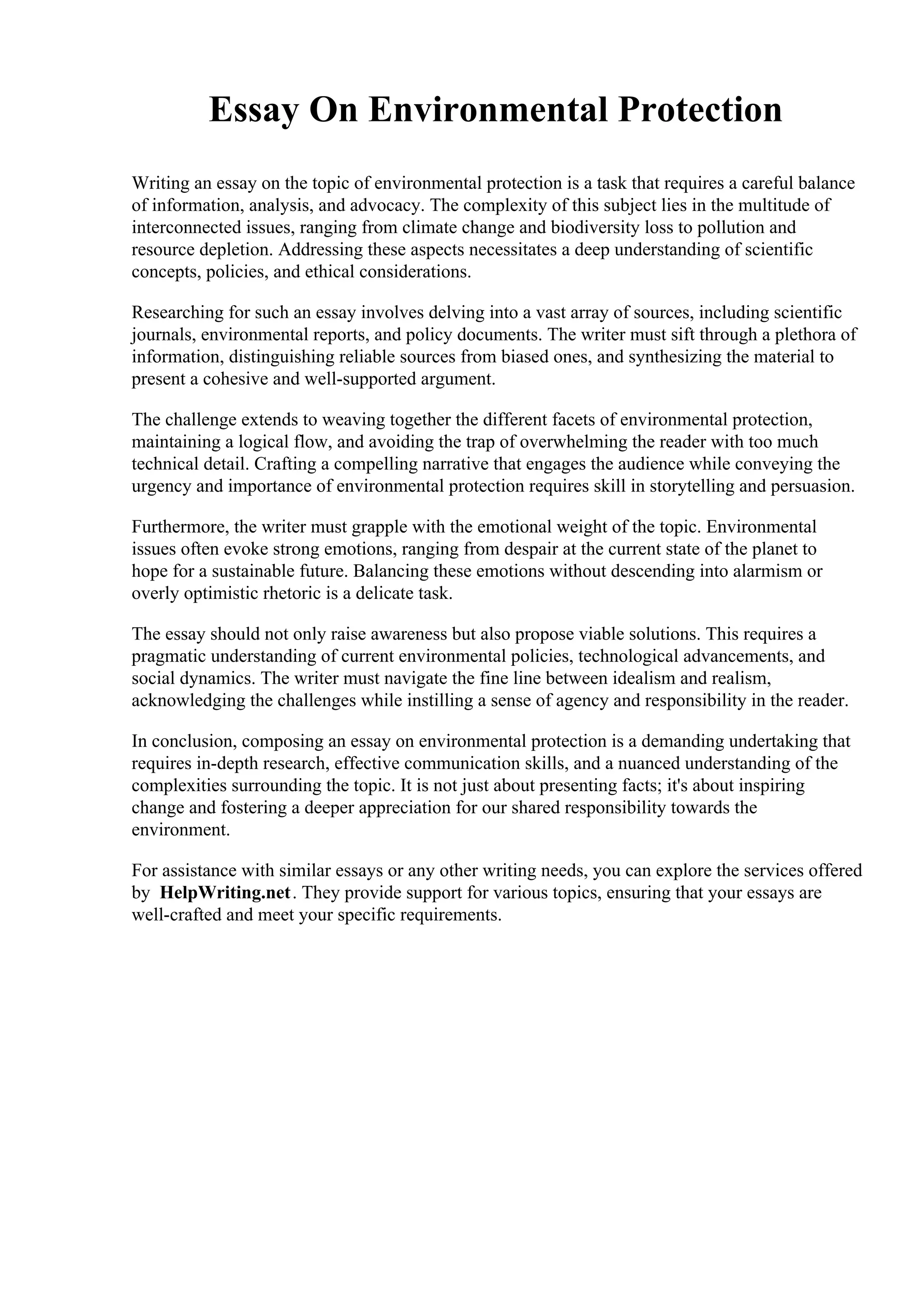 Essay On Environmental Protection.pdf