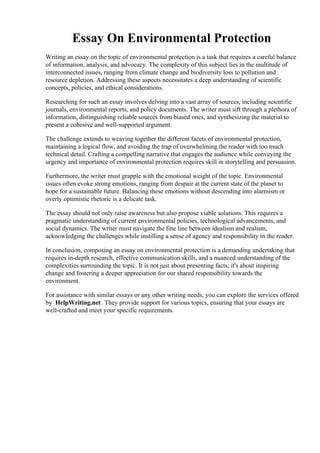 Essay On Environmental Protection.pdf