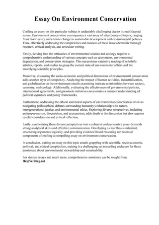 Essay On Environment Conservation.pdf