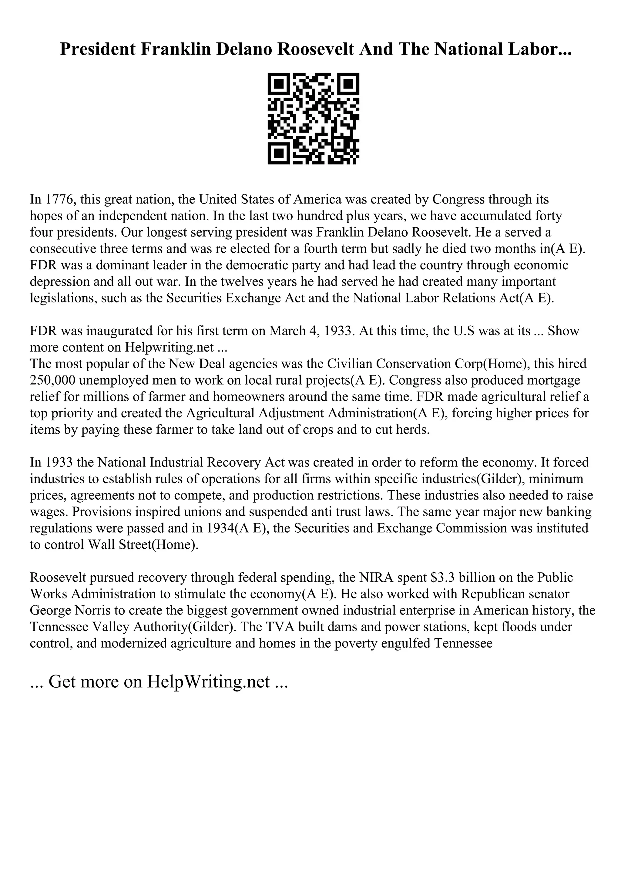Essay One Paragraph | PDF