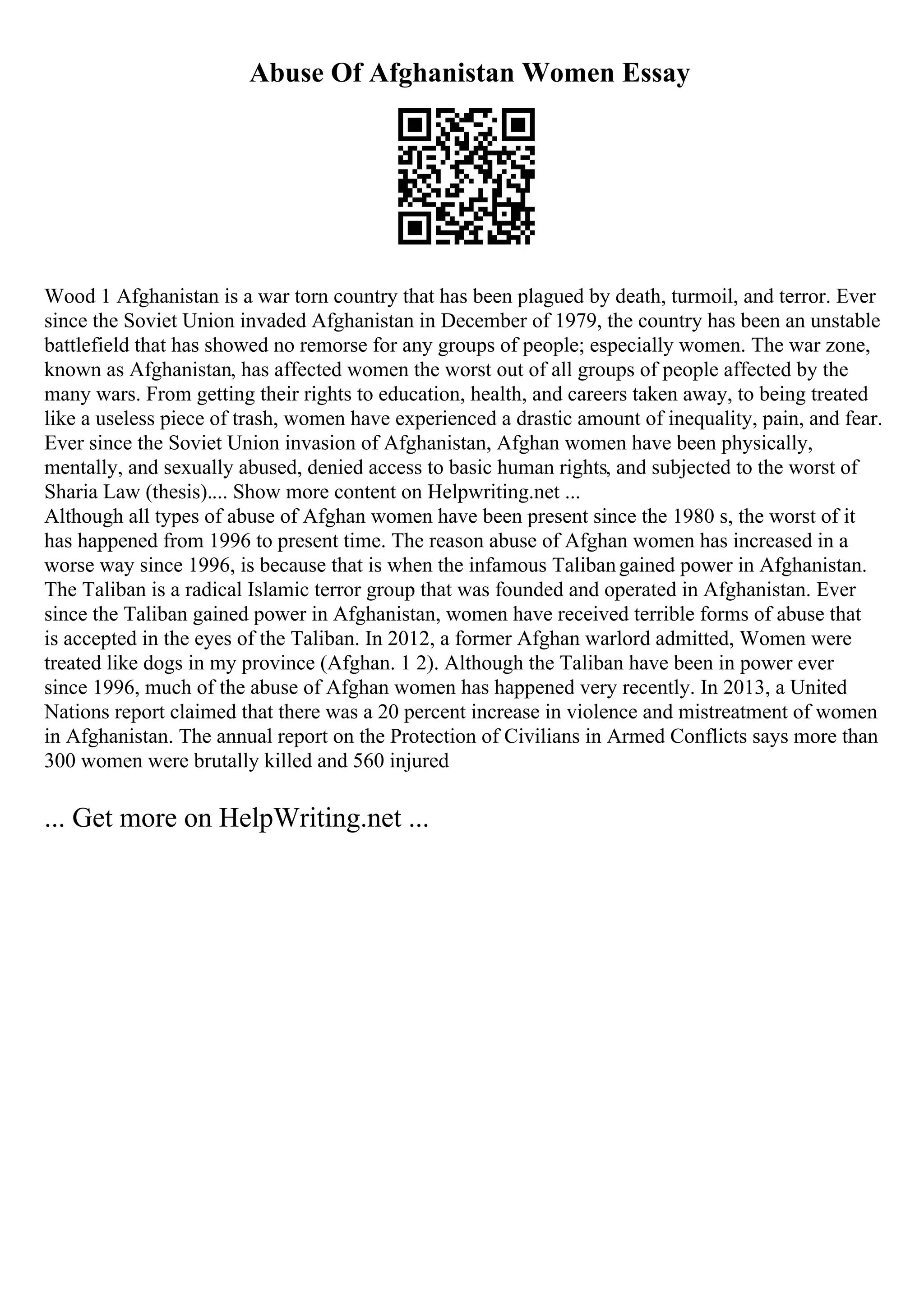 Essay One Paragraph | PDF